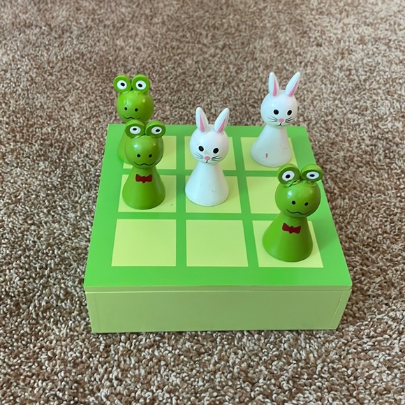 unbranded | Toys | Wooden Bunny And Frog Tic Tack Toe Game | Poshmark